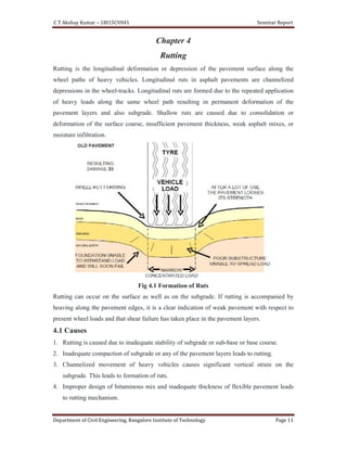 "Pavement failures and their Maintenance" Technical Seminar report | PDF