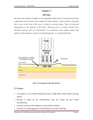 "Pavement failures and their Maintenance" Technical Seminar report | PDF