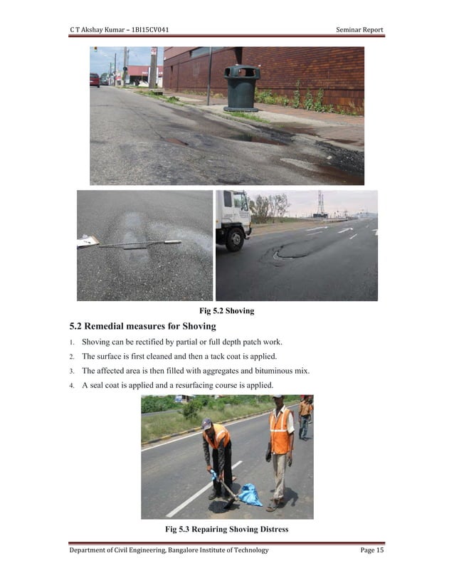 "Pavement failures and their Maintenance" Technical Seminar report ...
