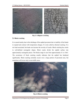 "Pavement failures and their Maintenance" Technical Seminar report | PDF