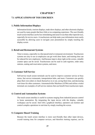 Touchscreen technology report | PDF