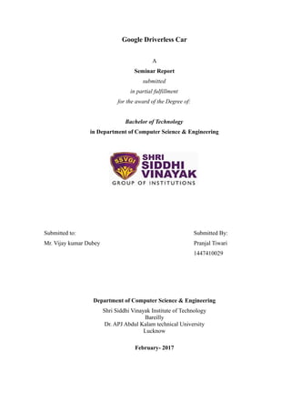 Seminar report format b.tech