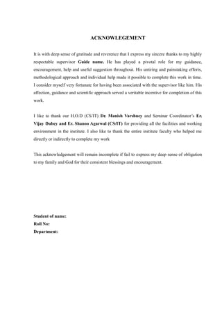 Seminar report format b.tech