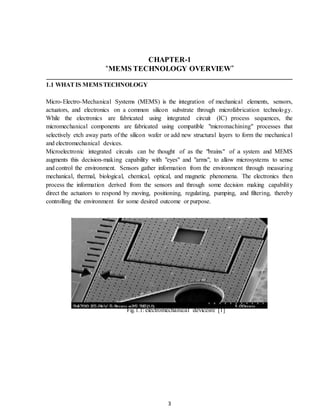 Seminar report of mems | DOCX