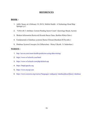 Smart Health Prediction Report | PDF