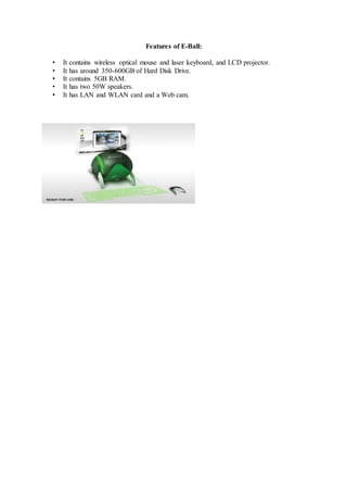 Seminar report of e ball technology | DOCX