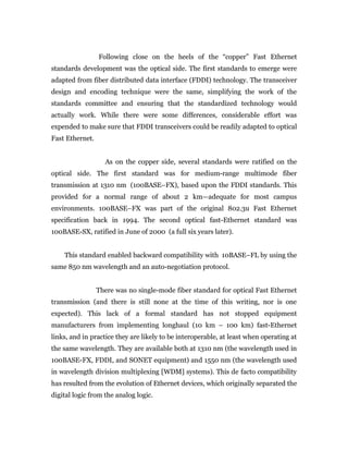 Seminar report of optical ethernet | DOC