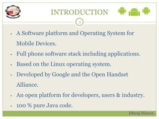 Seminar report on android os | PPT