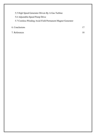 Seminar report on axial field electrical machine | DOCX