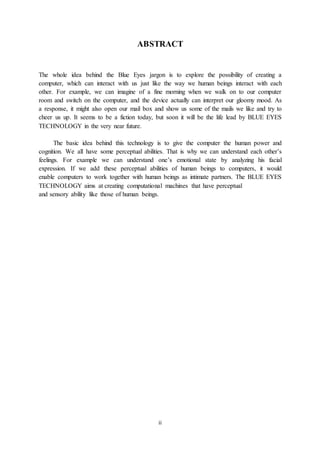 Seminar report on blue eyes | DOCX