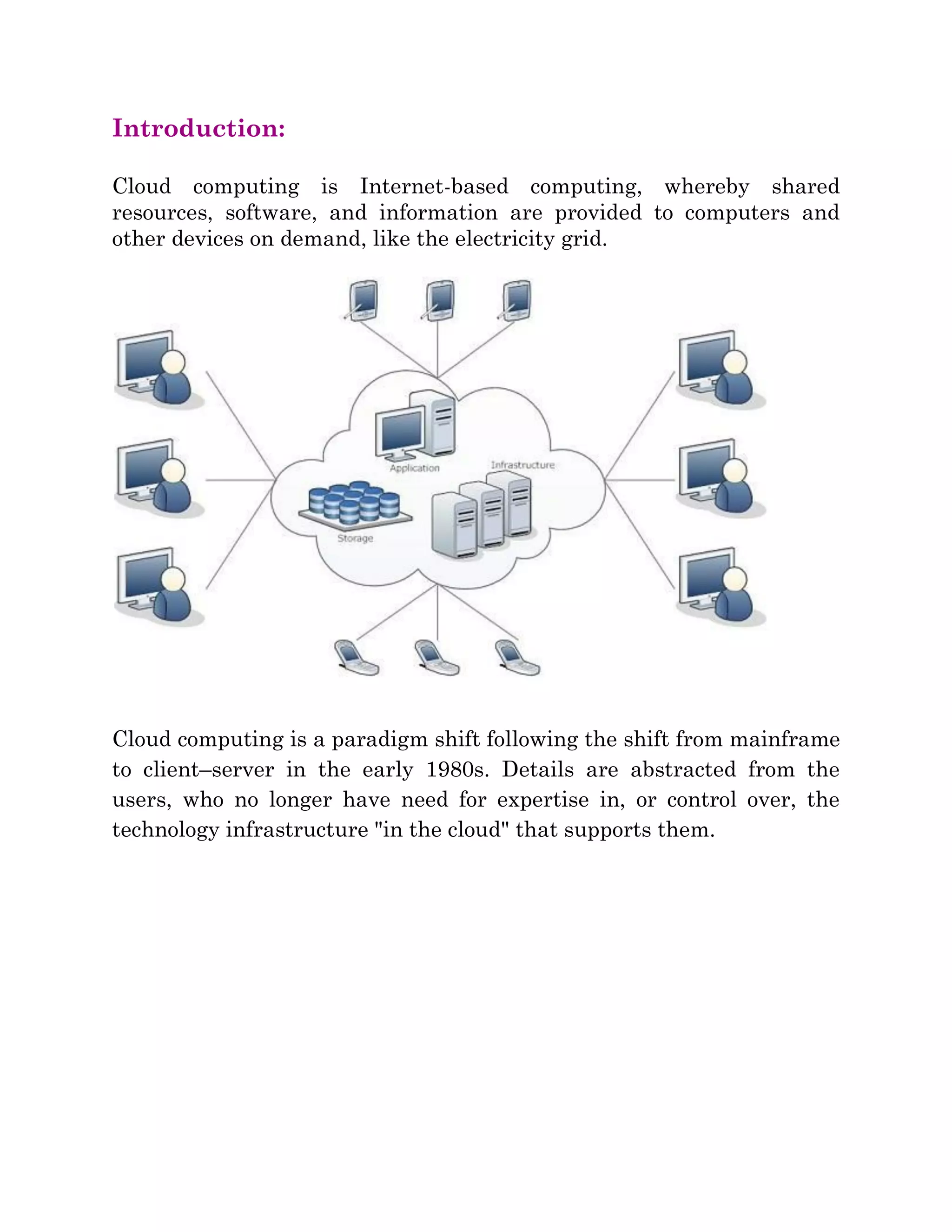 Seminar report on cloud computing | PDF