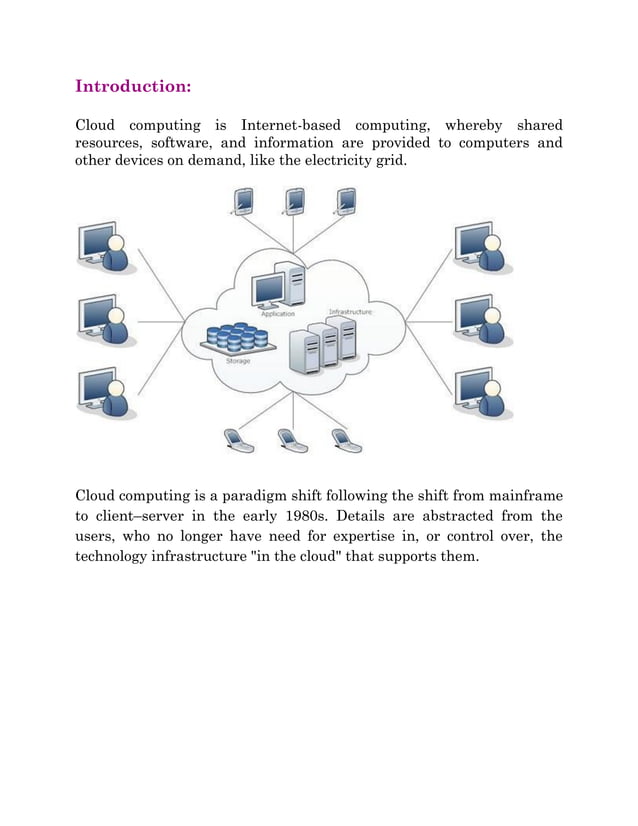 Seminar report on cloud computing | PDF