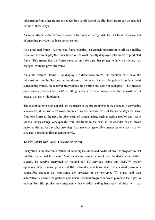 Seminar report on dth | PDF