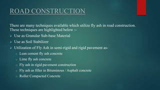 Seminar report on fly ash 1 | PPTX