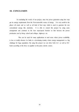 Seminar report on foot step power generation | DOCX