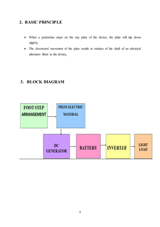 Seminar report on foot step power generation | DOCX