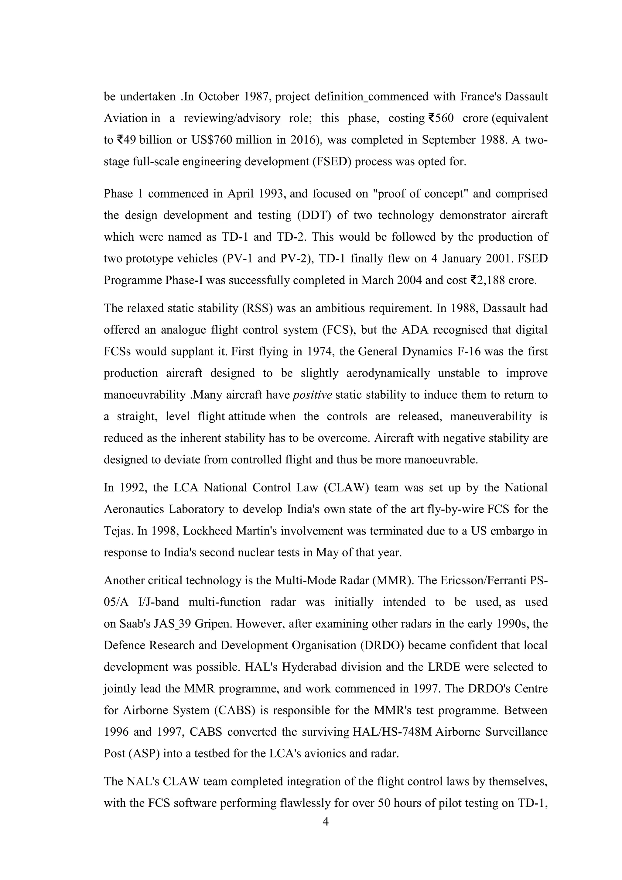 Seminar report on hal tejas(2) | PDF