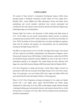 Seminar report on hal tejas(2) | PDF