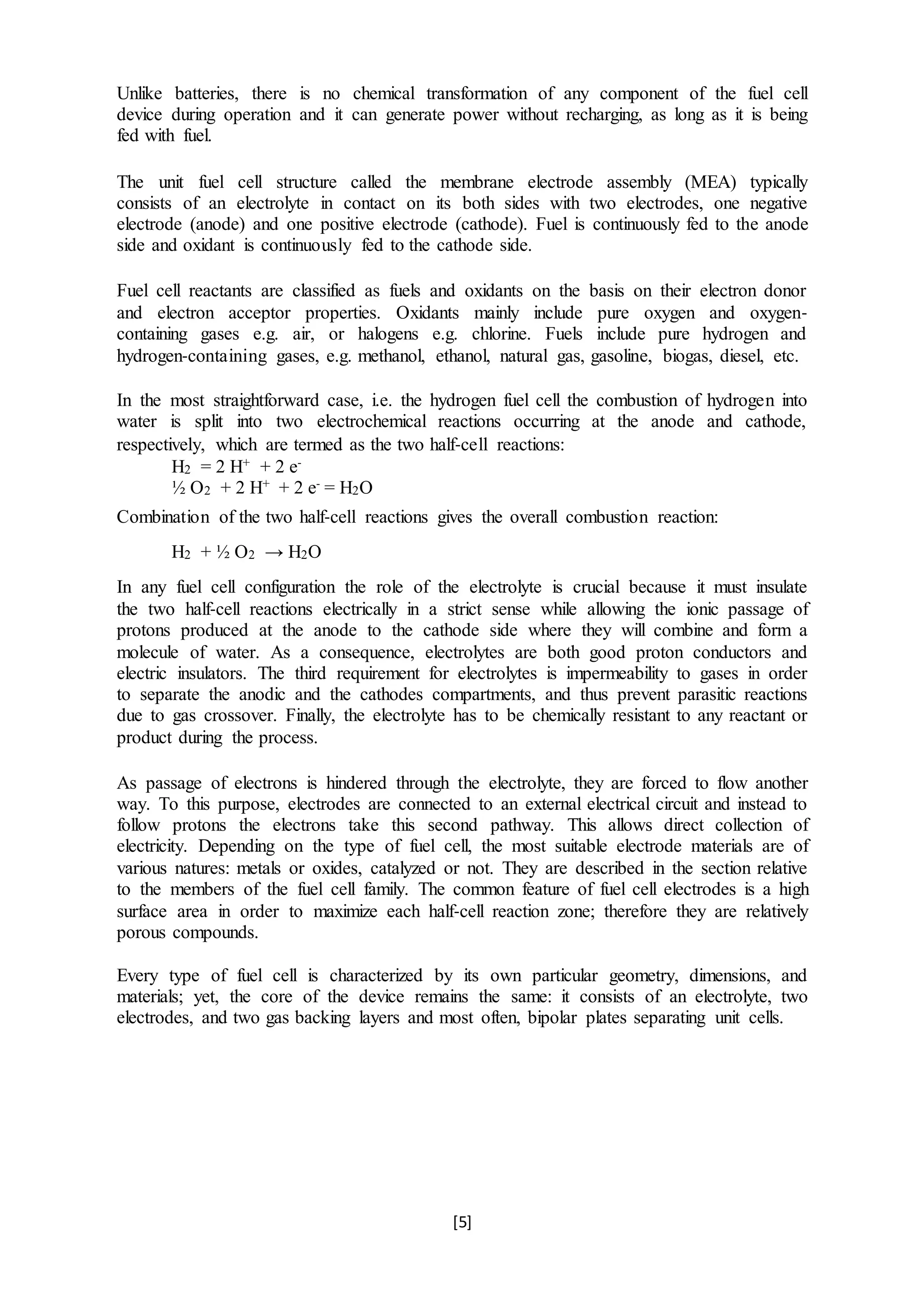 Seminar report on hydrogen fuel cell | DOCX