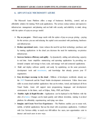 Seminar report on microsoft azure | DOCX