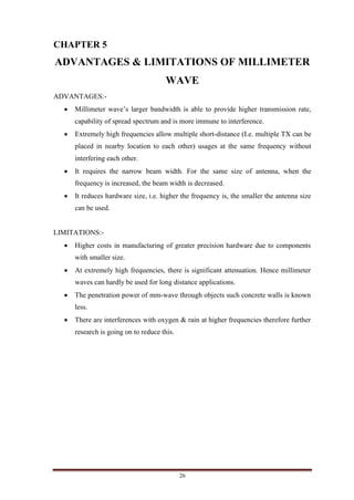 Seminar report on milimeter waves | PDF