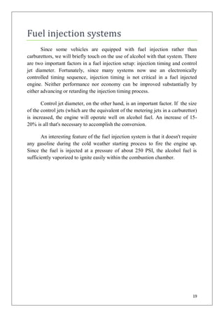 Seminar report on modifications for ethanol engines | PDF