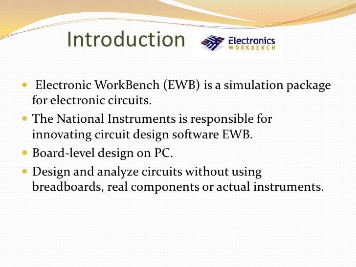 Electronic workbench ewb 5 12 - ascseheritage