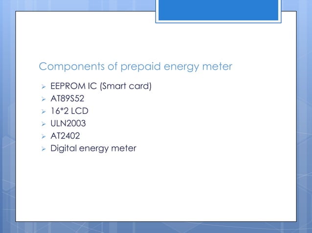 prepaid energy meter | PPTX | Gas and Electric | Home Utilities