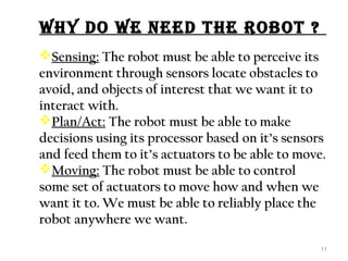 Seminar report on robotics (line follower) ppt | PPT