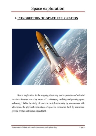 SEMINAR REPORT ON SPACE EXPLORATION. | DOCX