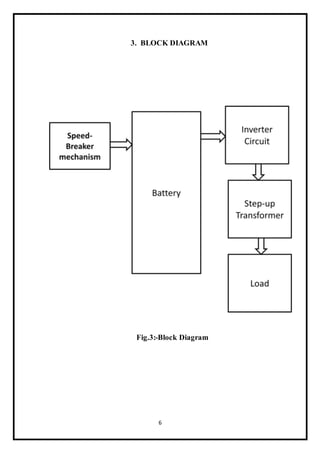 power generation through speed breakers | DOCX
