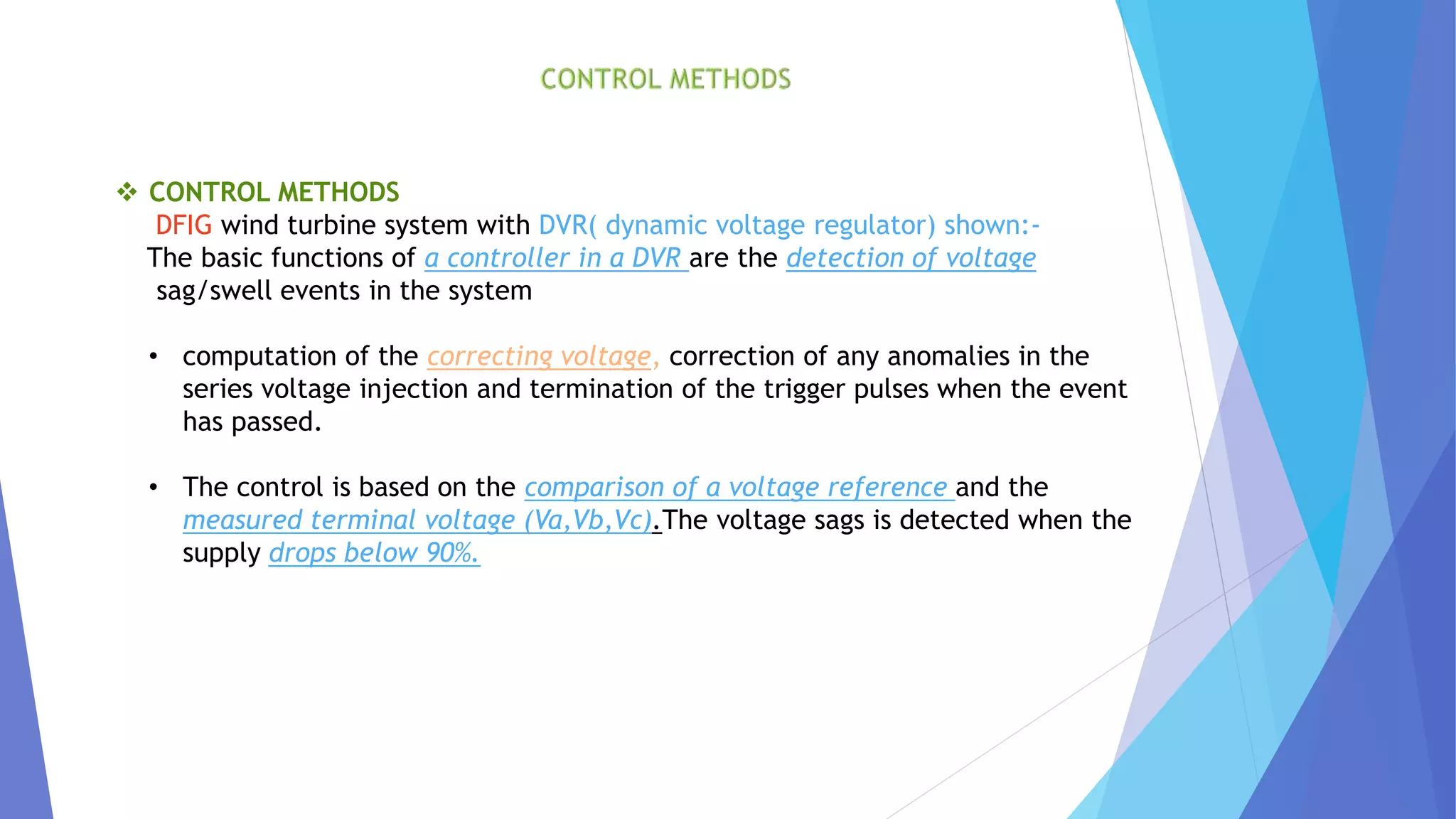 Improved Reactive Power Capability Of Grid Connected Doubly Fed Induction Generator Ppt