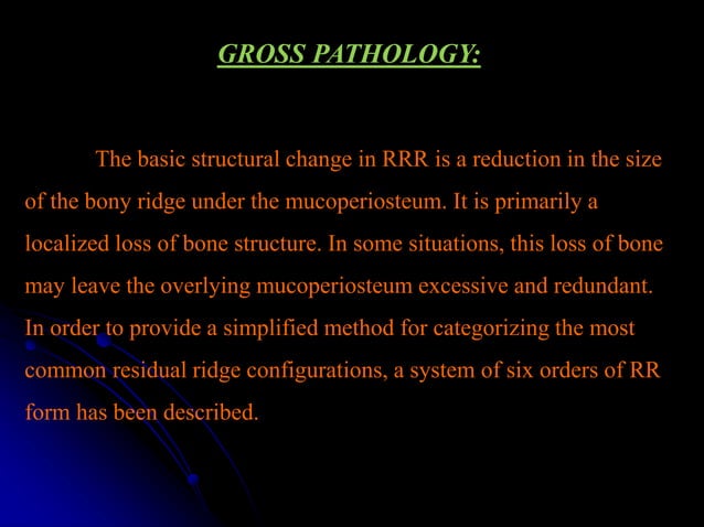 Seminar residual ridge resorption | PPTX | Dental Health | Diseases and ...