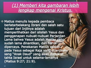 Seminar rohani diskusi alkitab mengapa allah memberi 4 injil | PPTX