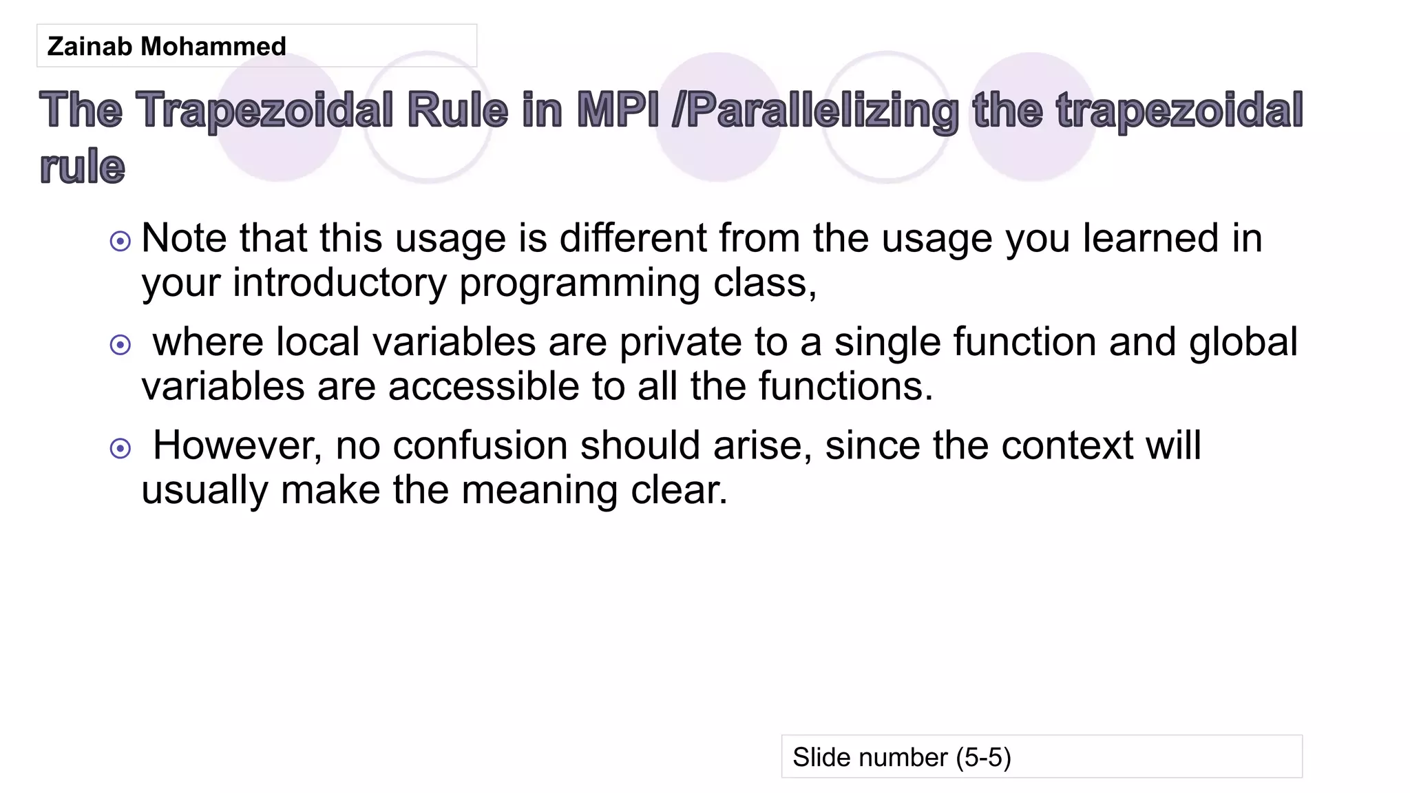 parallelizing Trapezoidal rule | PPTX