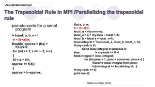 parallelizing Trapezoidal rule | PPTX