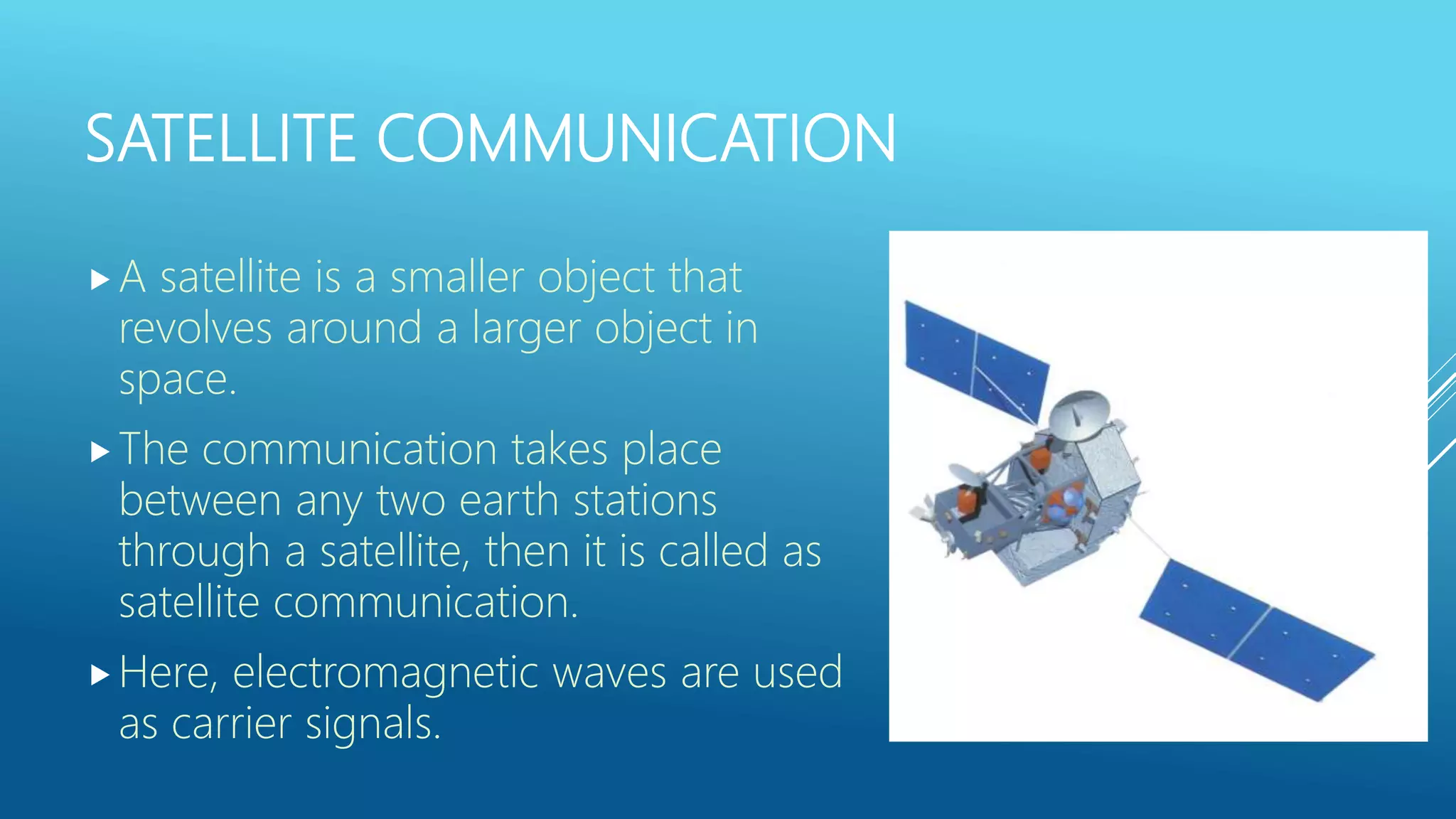 Seminar on satellite communication | PPTX