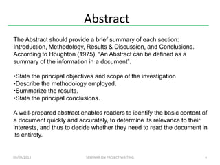 Seminar scientific report | PPTX