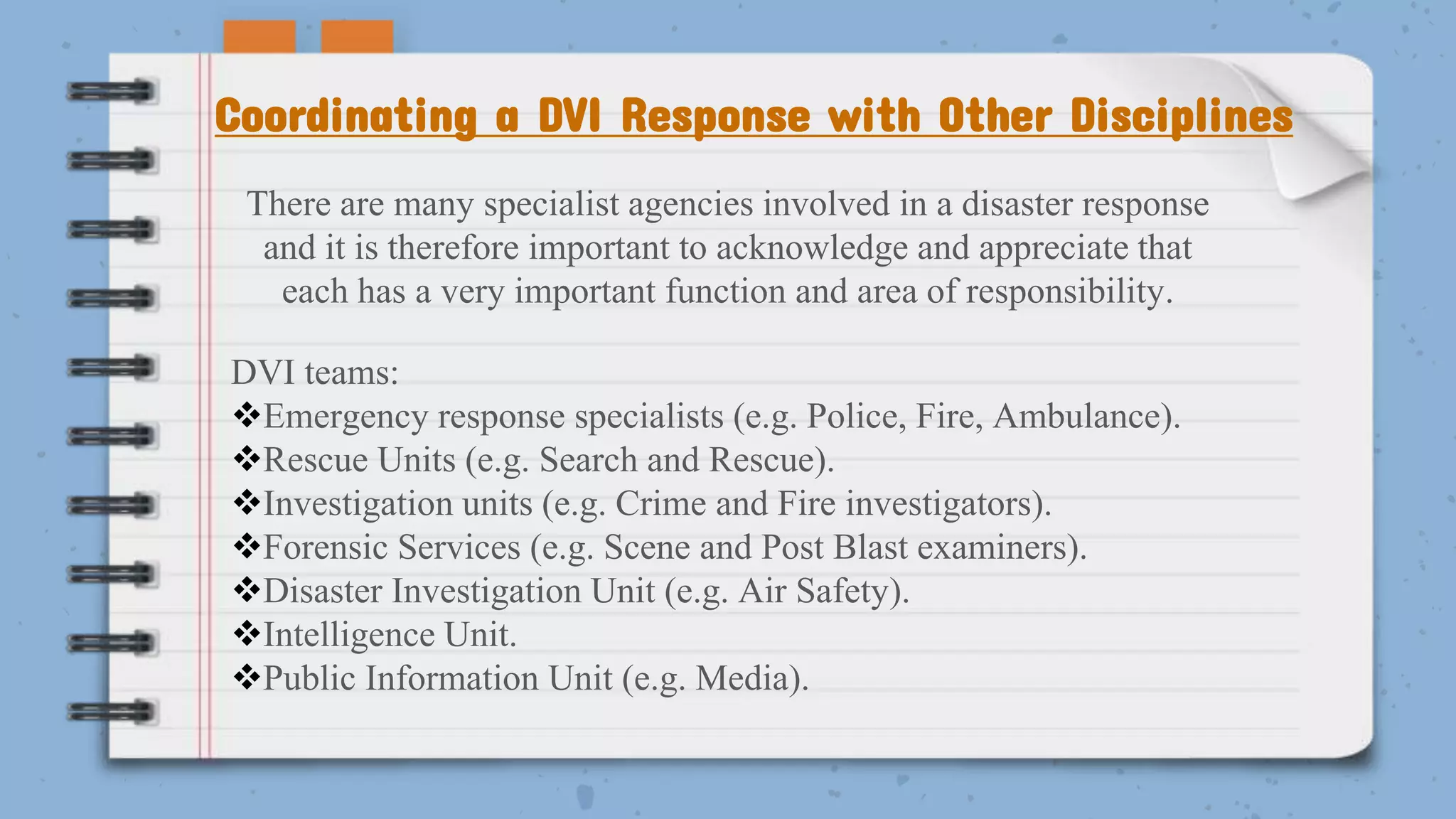 Disaster Victim Identification (DVI) | PPTX
