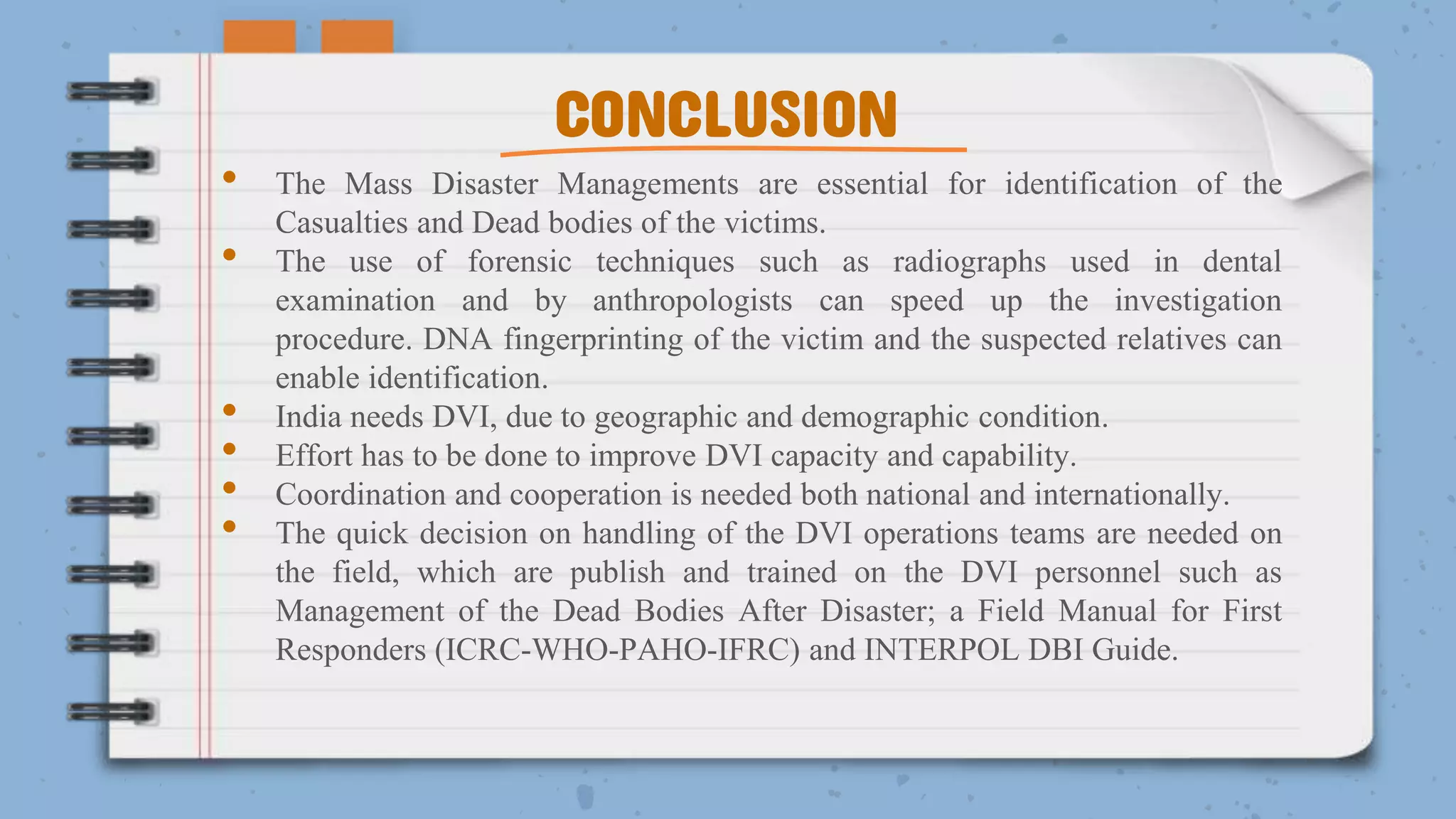 Disaster Victim Identification (DVI) | PPTX