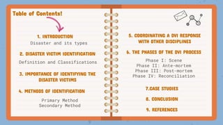 Disaster Victim Identification (DVI) | PPTX