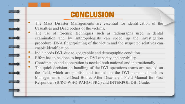 Disaster Victim Identification (DVI) | PPTX | Disasters