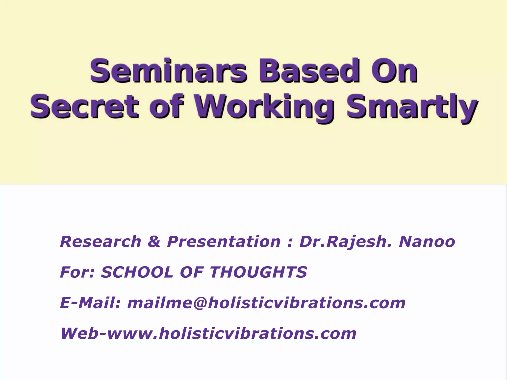 Seminars Full | PPT