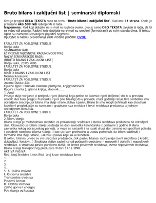Seminarski diplomski bruto bilans-i-zakljucni-list | PDF