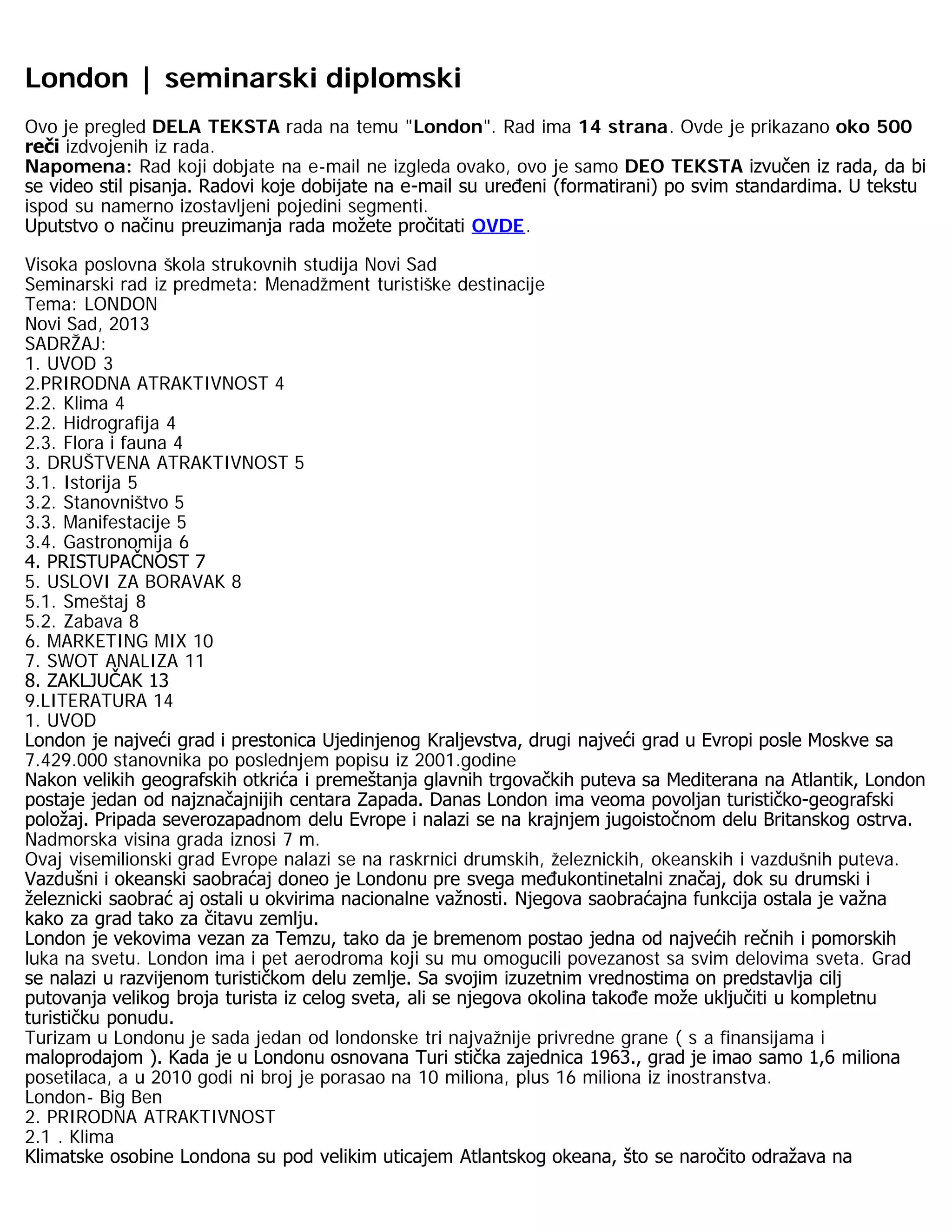 Seminarski Diplomski London Pdf