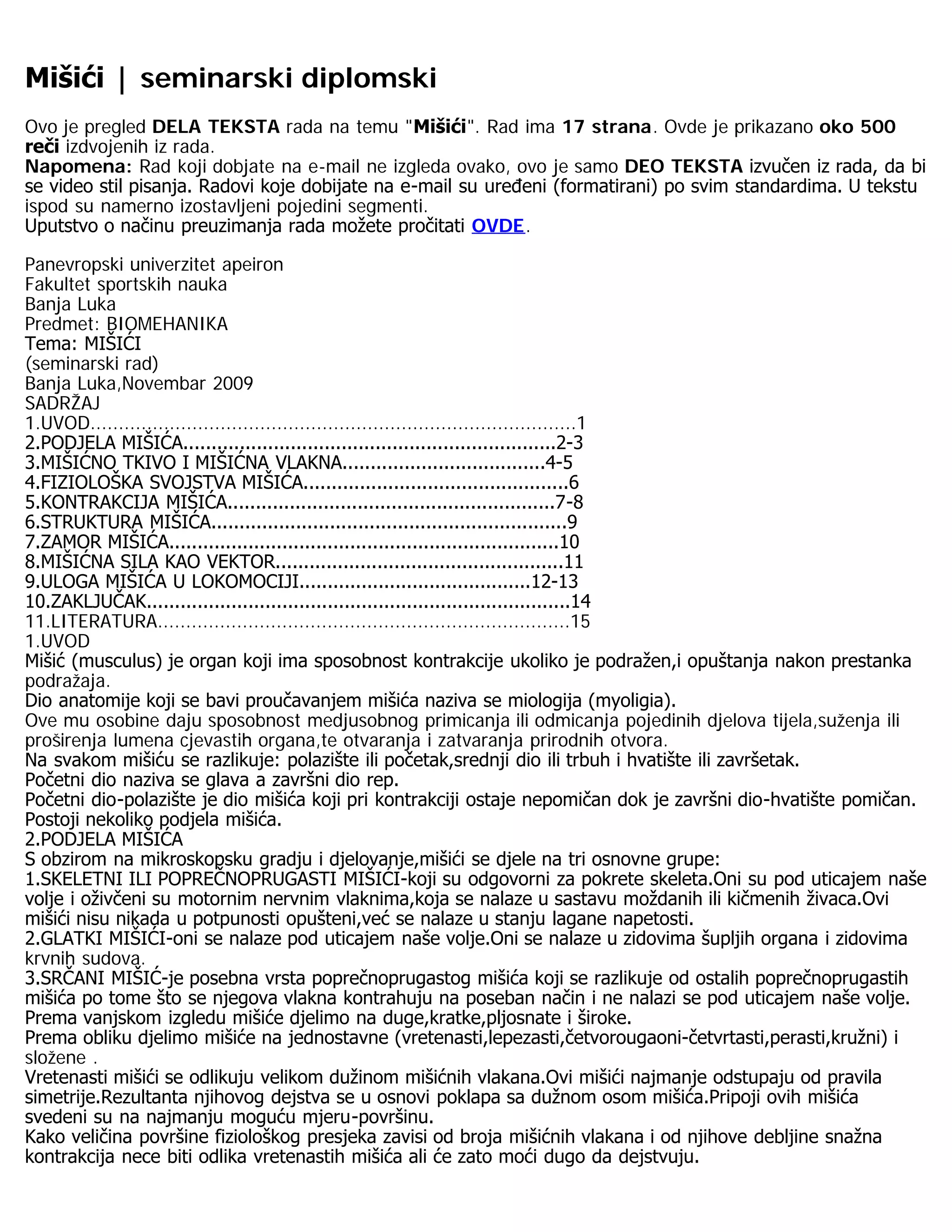 Seminarski diplomskimisici | PDF