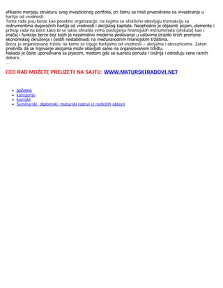 Seminarski diplomskipojam i-vrste-berzi | PDF