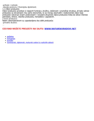 Seminarski diplomskipojam i-vrste-preduzeca | PDF