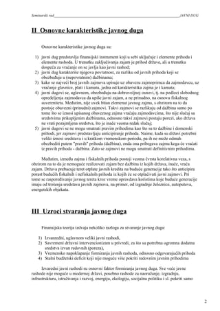 Seminarski javni dug | DOC