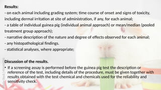 Skin Sensitisation Testing on Guinea Pig (OECD Guideline 406).pptx